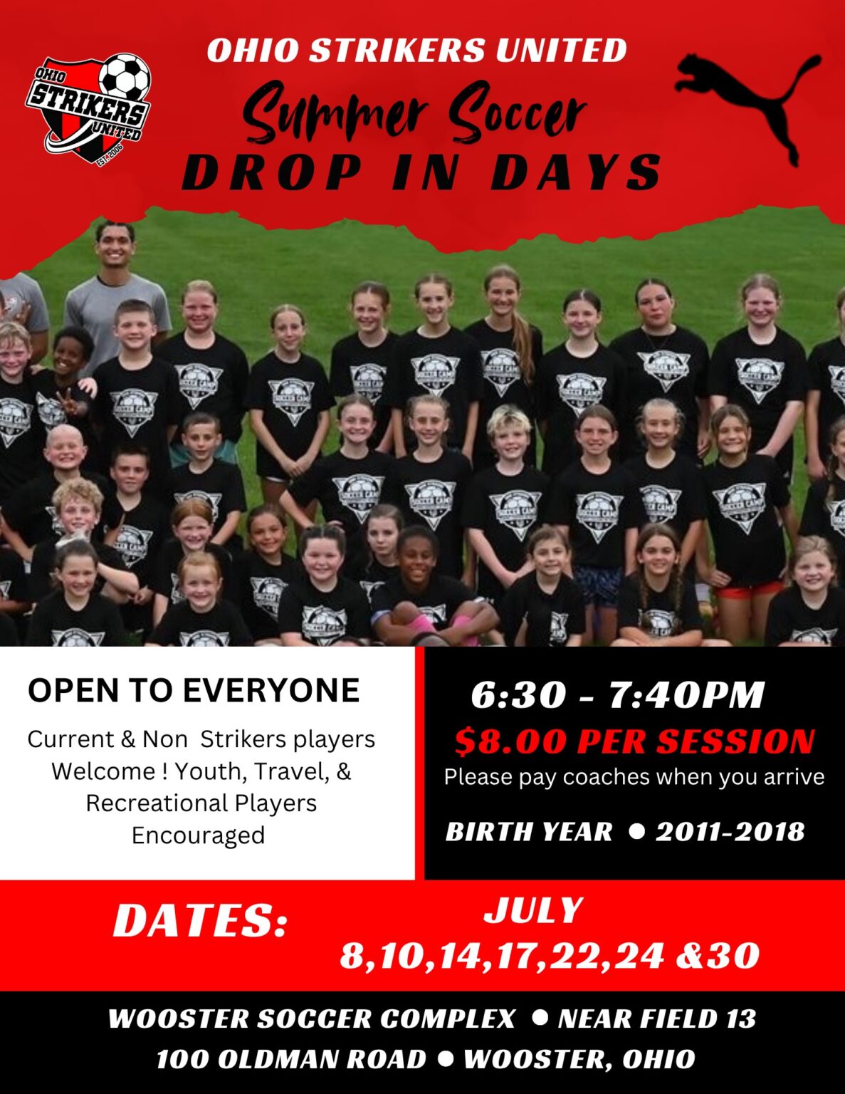 Drop-in Soccer - Ohio Strikers Academy